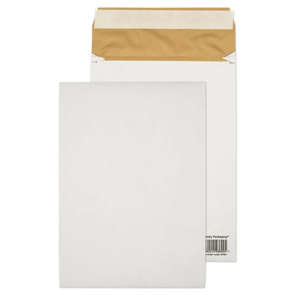 B4 White Eco Padded Gusset 140gsm (Qty 100) 350mm x 250mm x 50mm - All ...