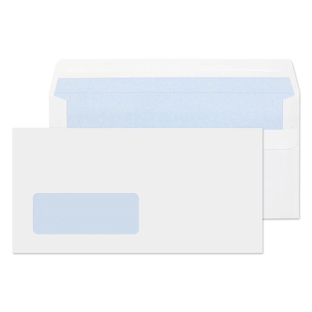DL White 80gsm Window Self Seal Wallet Envelopes (Qty 1000) 110mm x 22 ...