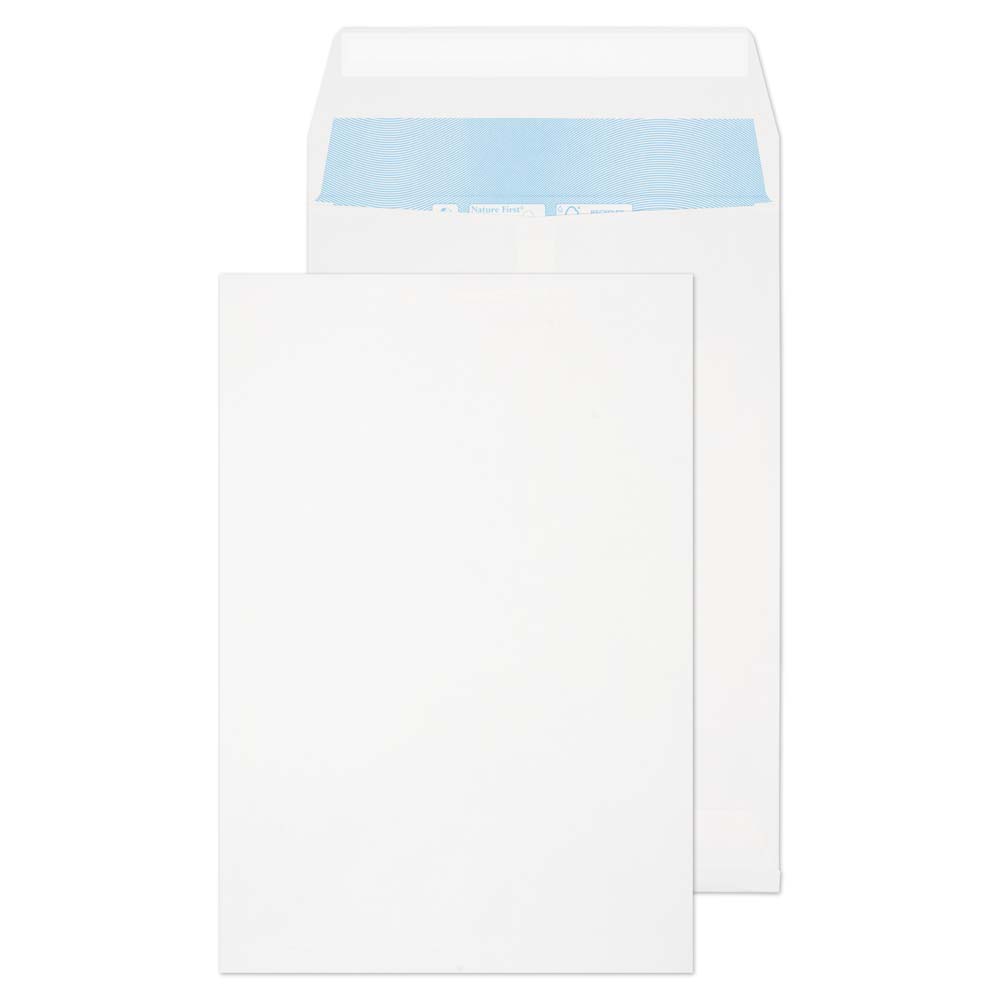 C4 Nature First Gusset Pocket Peel & Seal White 140gsm Envelopes (Qty ...